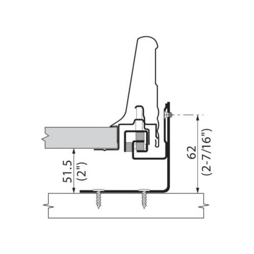 Blum Universal Mounting Bracket | The Cabinet Door Store